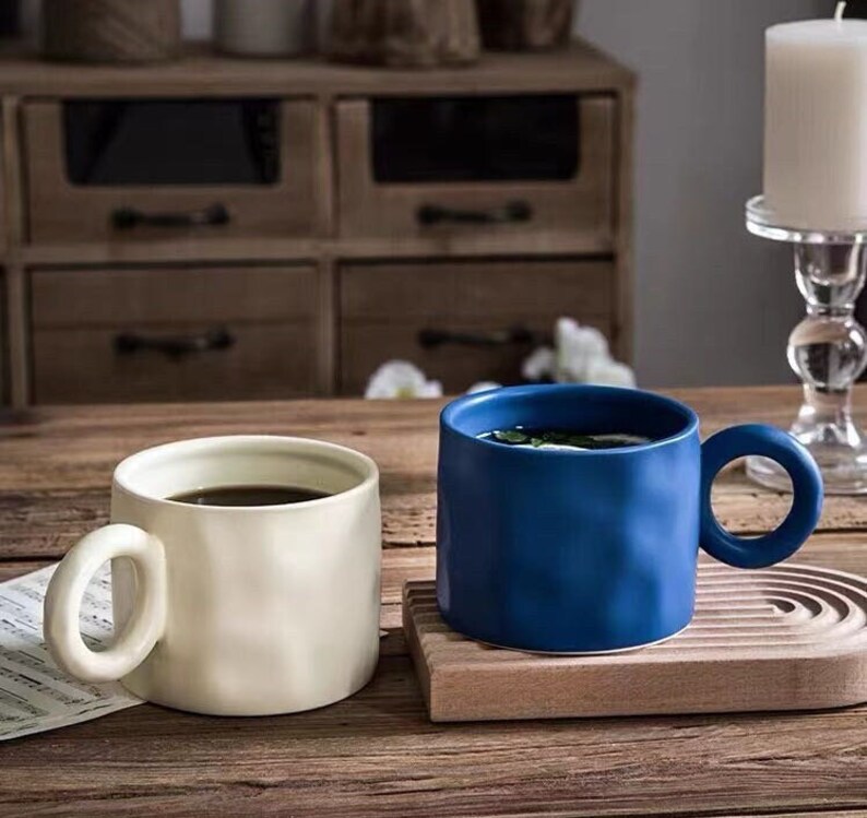 Nordic Style Hand Made Ceramic Coffee Mug latte Cupcappuccino ...