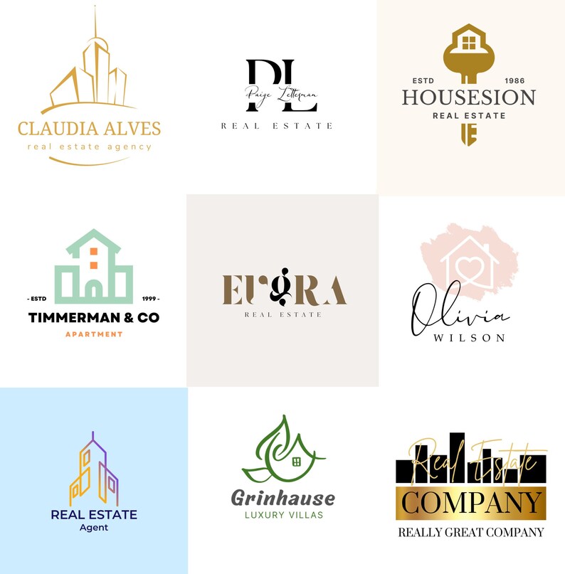 Real Estate Logo Design | Logo Design Custom for Business | Real Estate ...