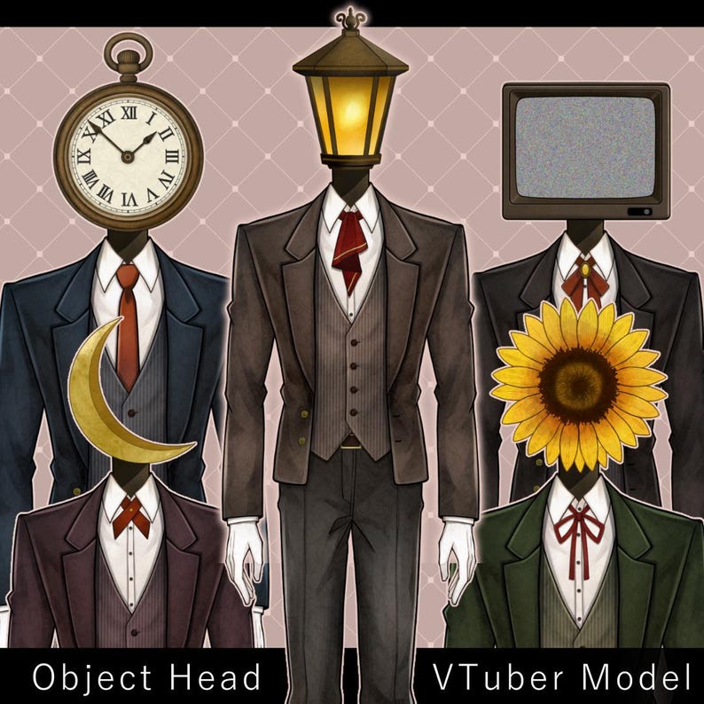 Object Head Vtuber Model [updated] | Premade Vtuber Model With ORIGINAL ...