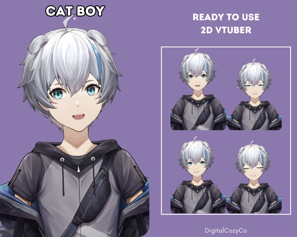 Cat Boy Vtuber Model Premade Vtuber Model Live2d Model Fully Rigged Ready to Use - Etsy Finland