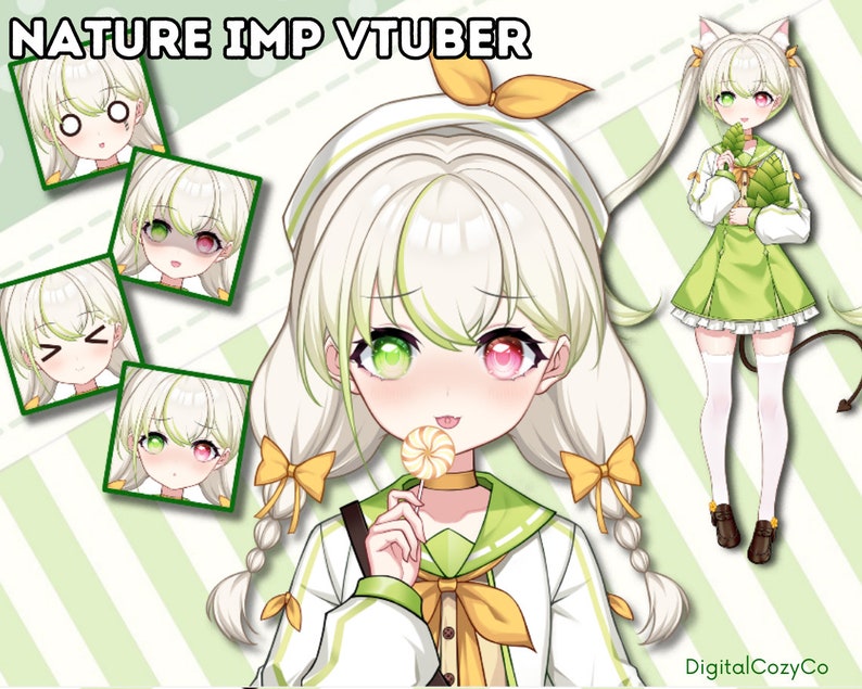 Nature Imp Vtuber Model Premade Vtuber Model Live2d Model Fully Rigged ...
