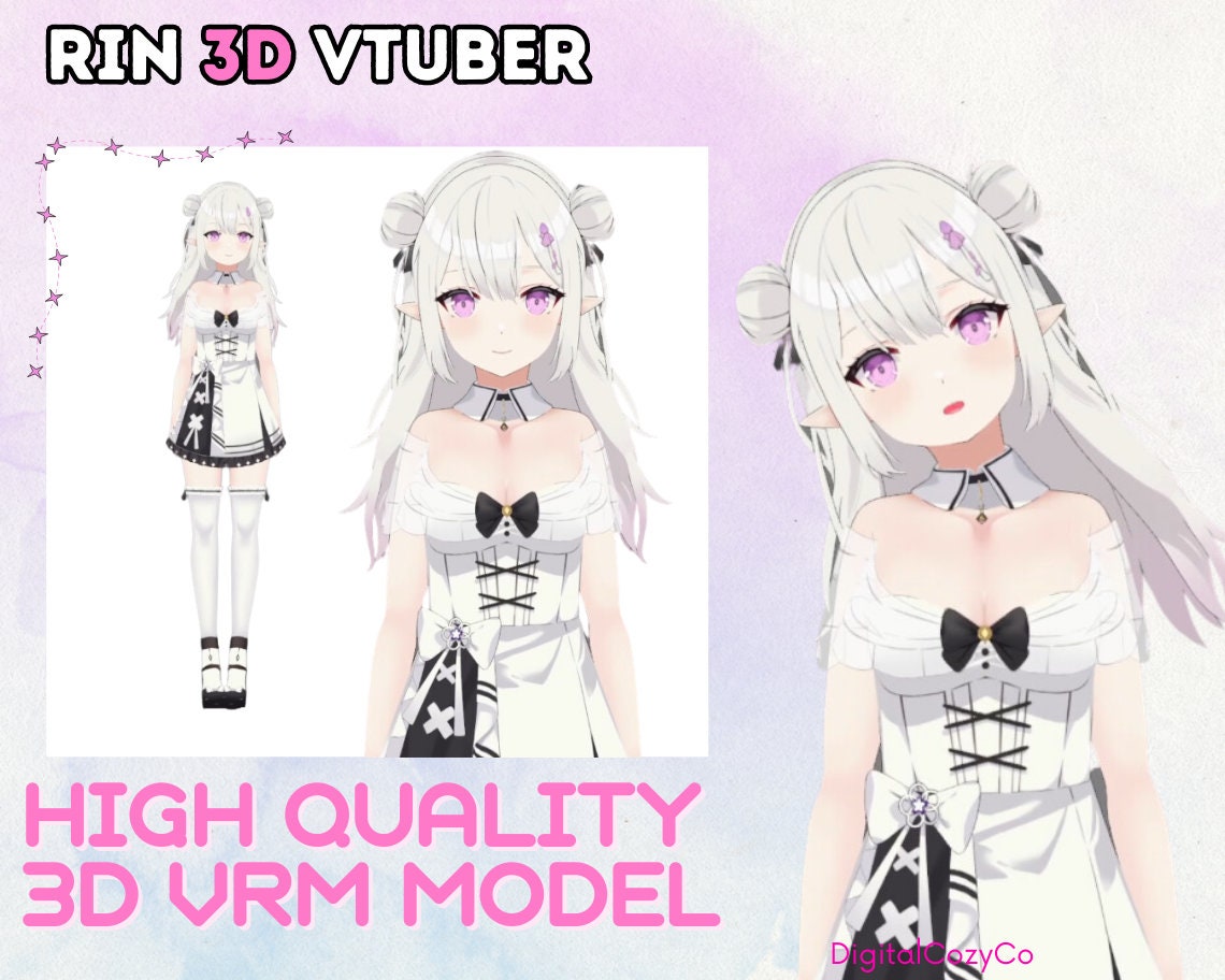Rin 3D Vtuber Model Premade 3D Vtuber Model VRM 3D MODEL - Etsy