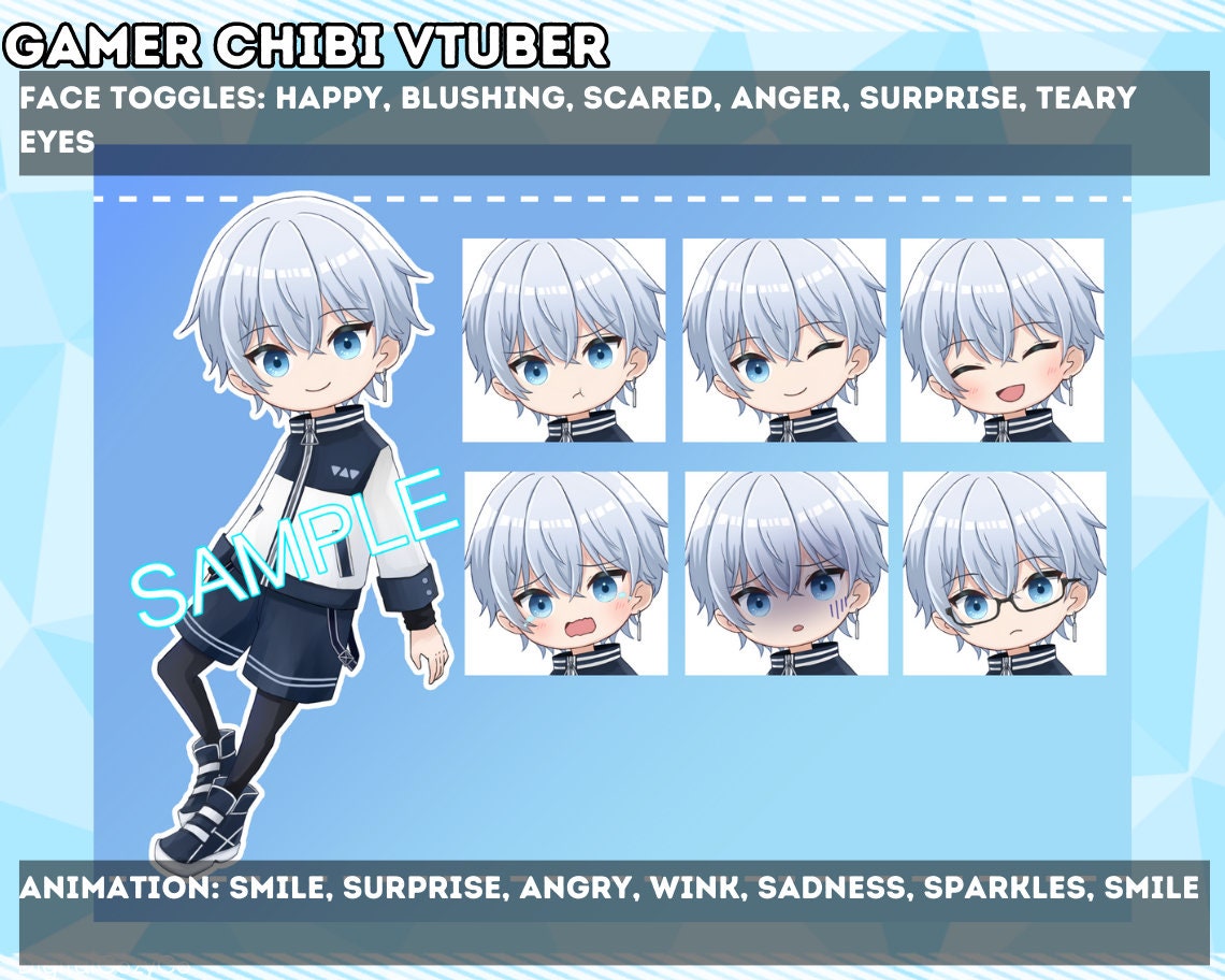 Gamer Chibi Vtuber Model ORIGINAL DATA PSD 5 - Etsy Canada