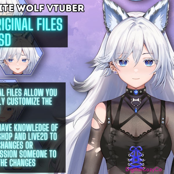 2d Vtuber Wolf - Etsy