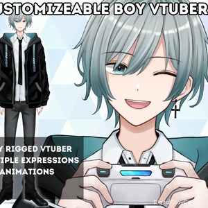 Customizable Boy Vtuber ORIGINAL DATA PSD 15 Expressions - Etsy