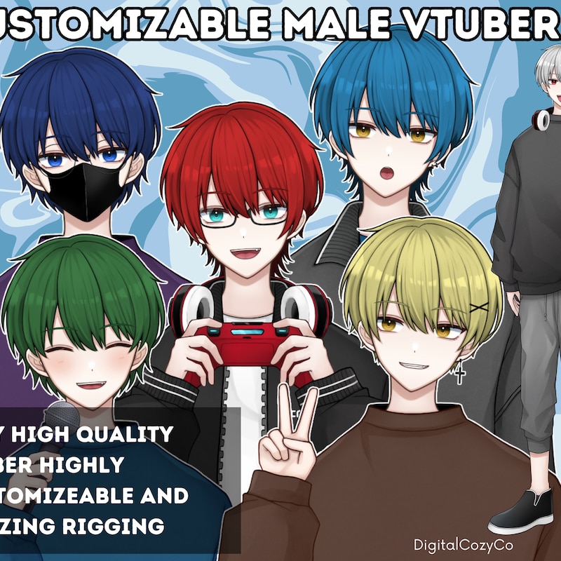 Customizable Vtuber Male Model - Etsy