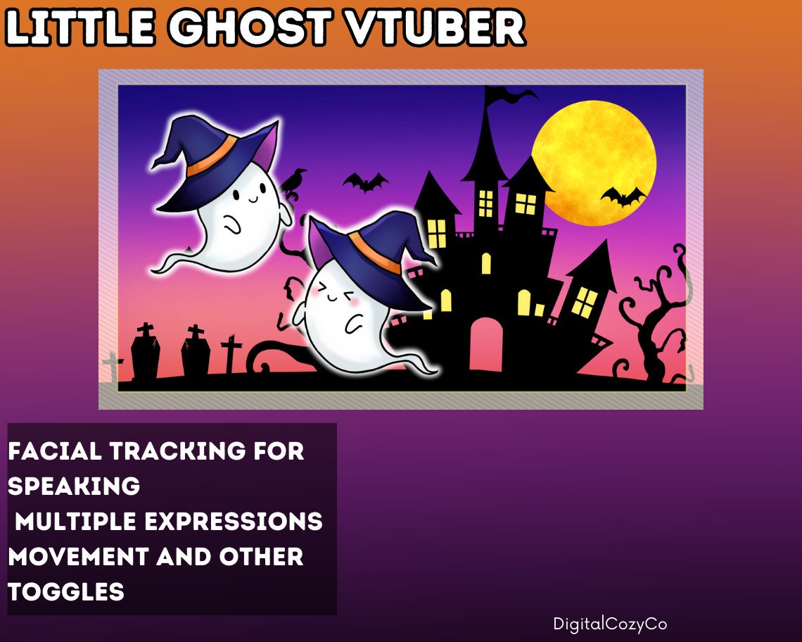 Little Ghost Vtuber Model ORIGINAL DATA PSD Vtuber With Animations and ...