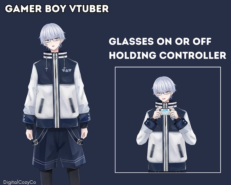 Gamer Boy Vtuber Model ORIGINAL DATA PSD 5 Expressions - Etsy Canada