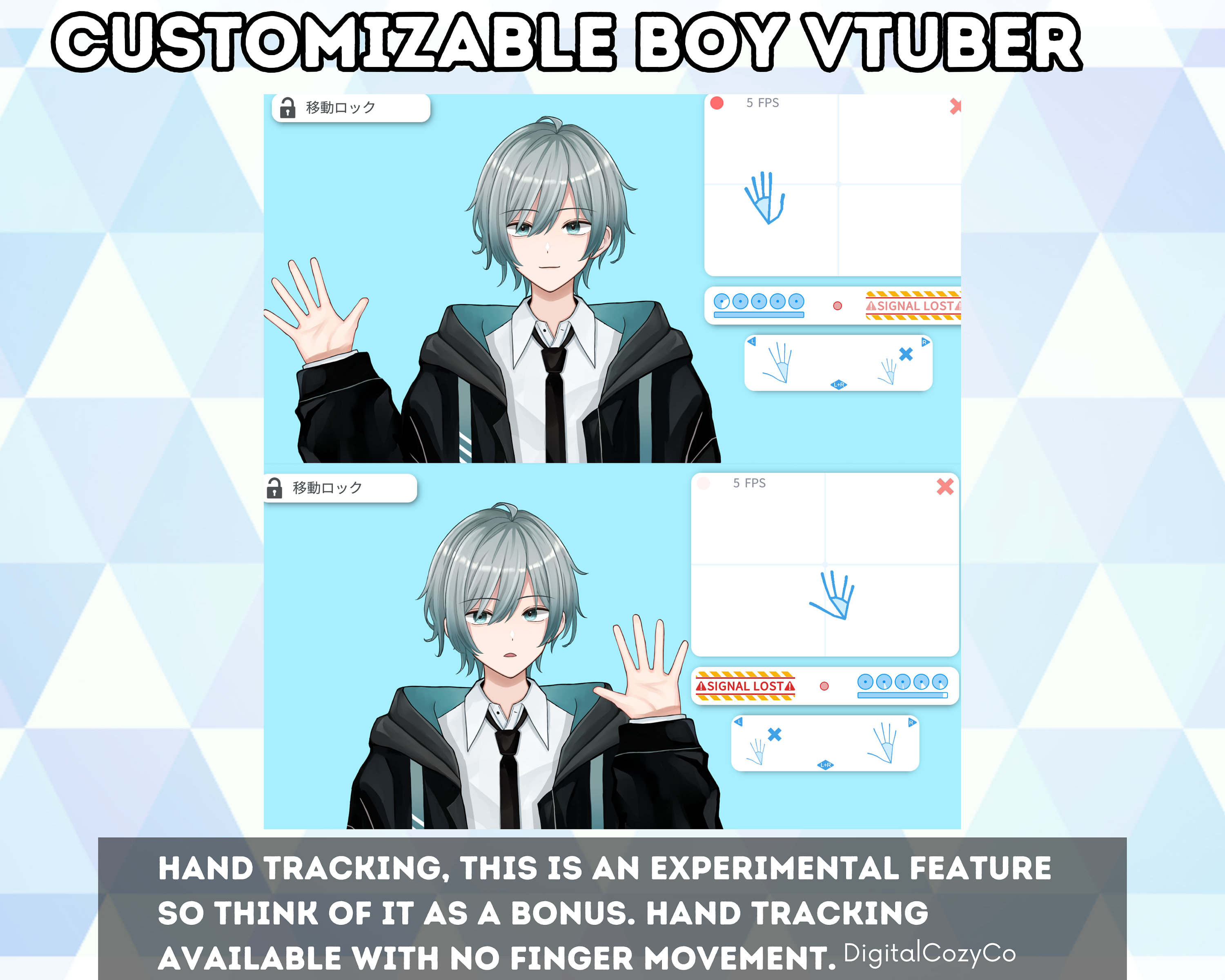 Customizable Boy Vtuber ORIGINAL DATA PSD 15 Expressions, Costumes ...
