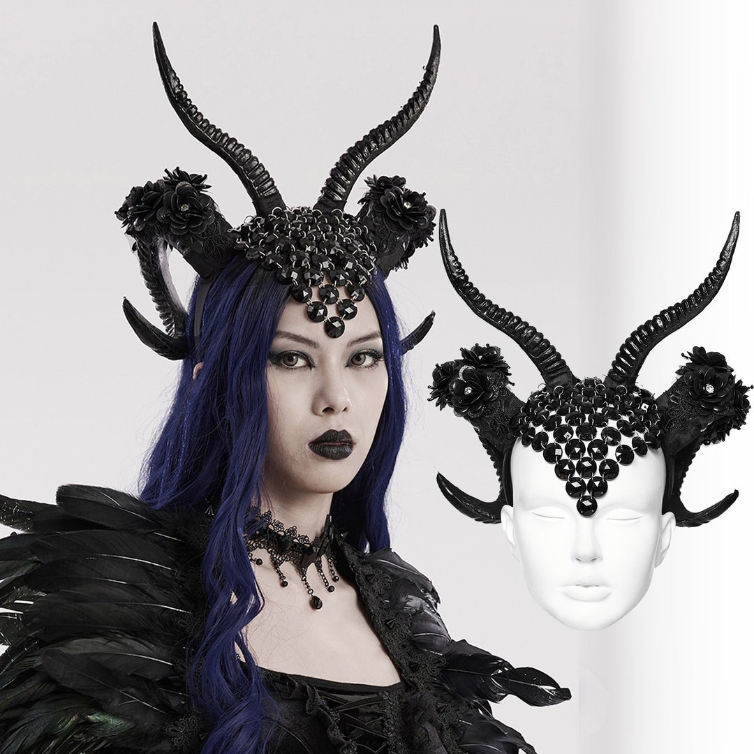 Halloween Goth Demon Horn Headwear - Etsy