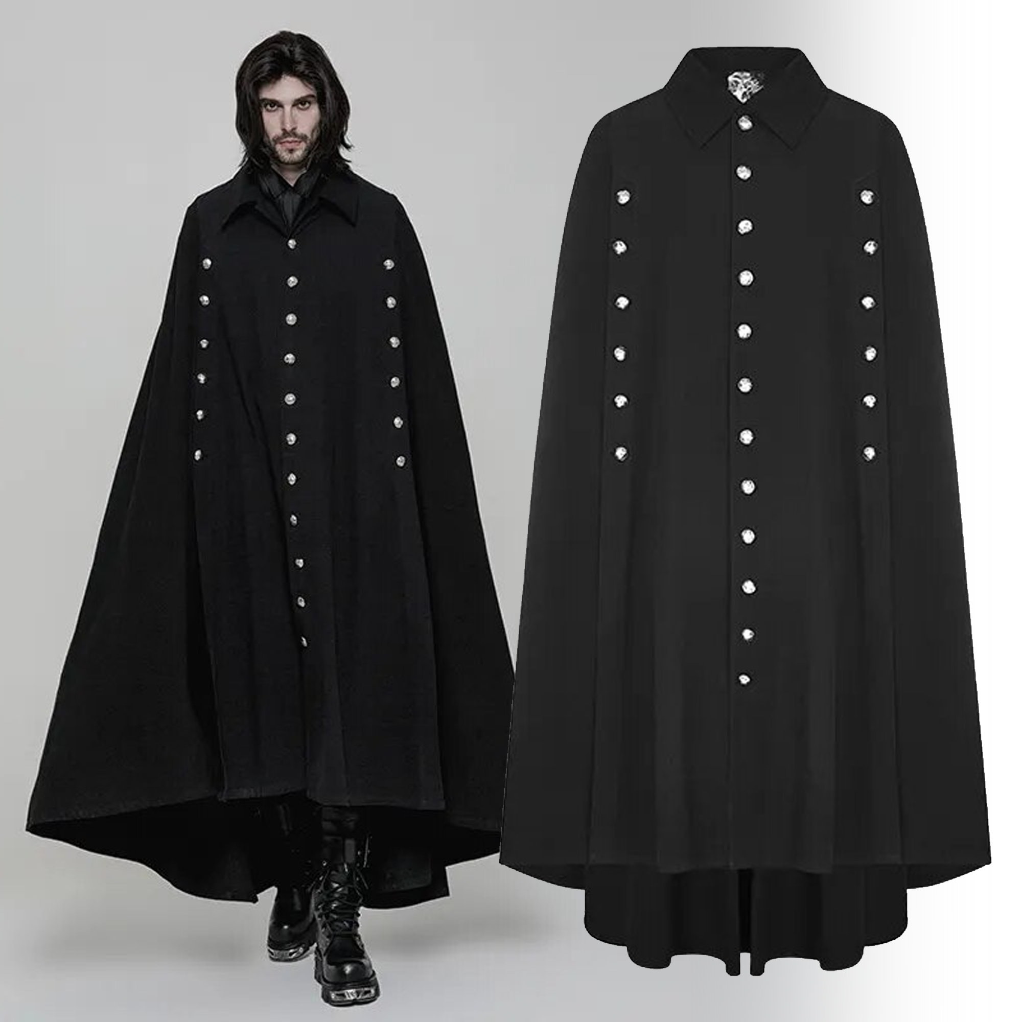 Gothic Uniform Long Cloak Vampire Cloak Halloween Custome - Etsy