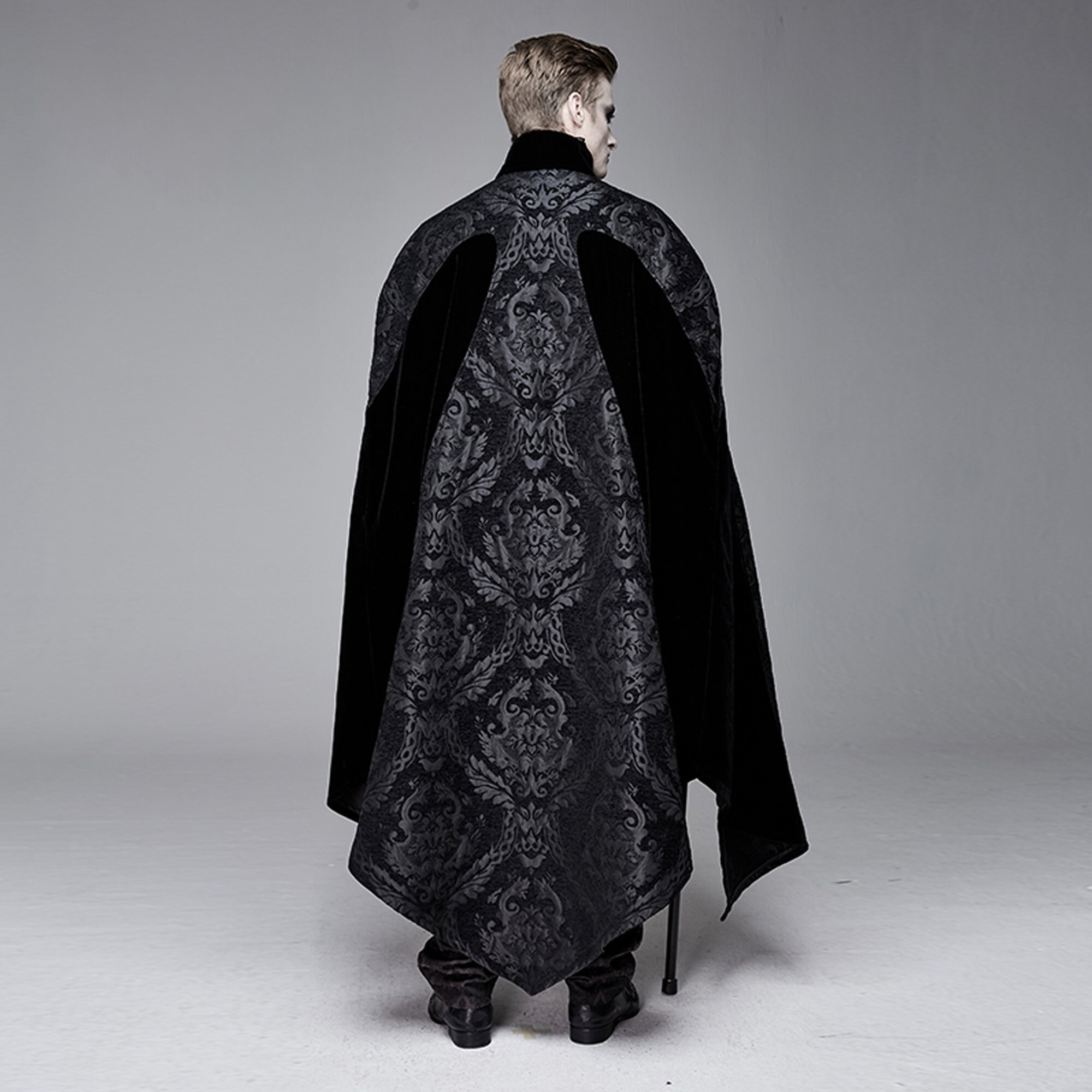 Men's Gothic Jacquard Long Cloak - Etsy