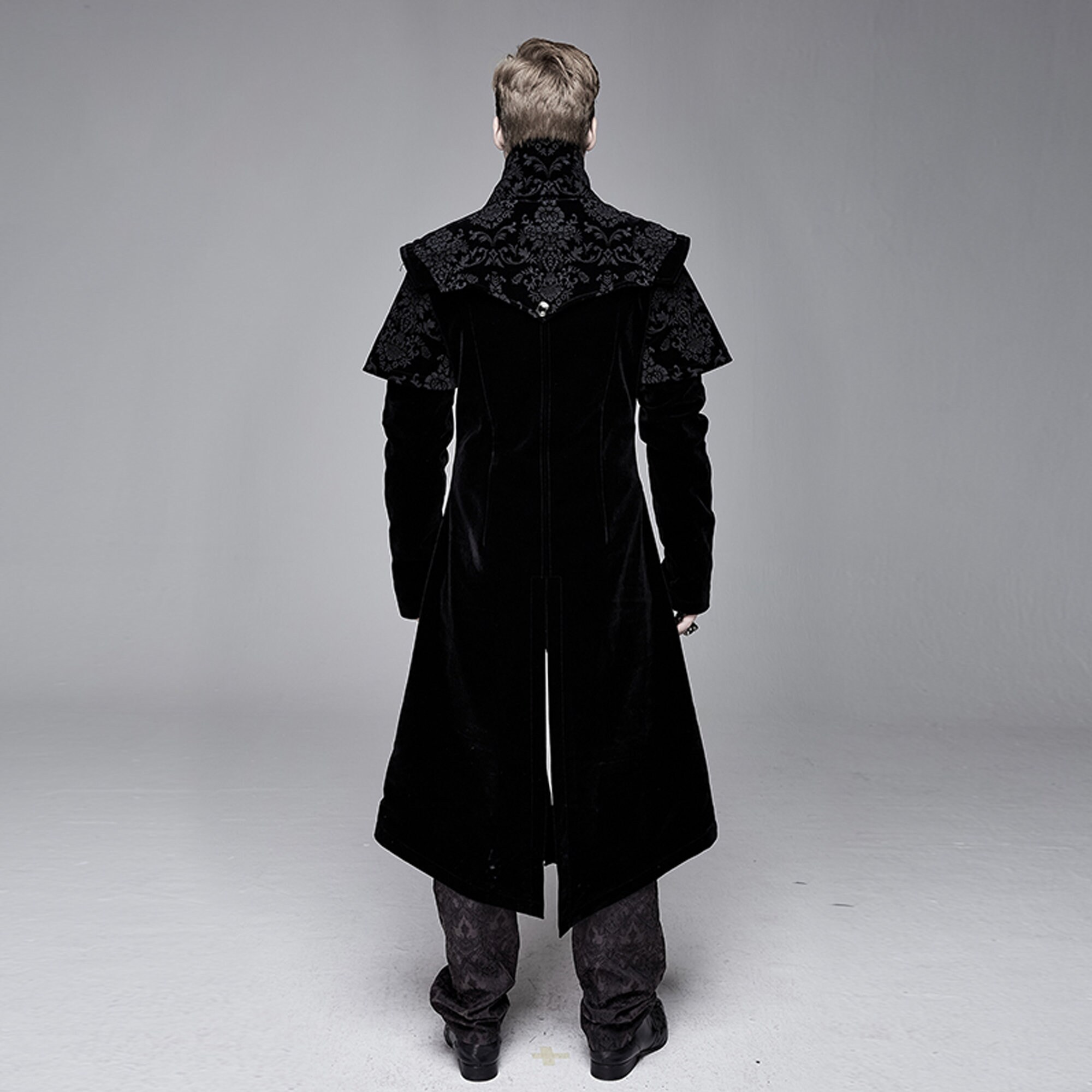 Gorgeous Gentlemen Stand Collar Gothic Velveteen Coat Vintage - Etsy Gorgeous Gentlemen Stand Collar Gothic Velveteen Coat Vintage - Etsy