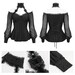 Gothic Strappy off Shoulder Halterneck Shirt,steampunk, Witch ...