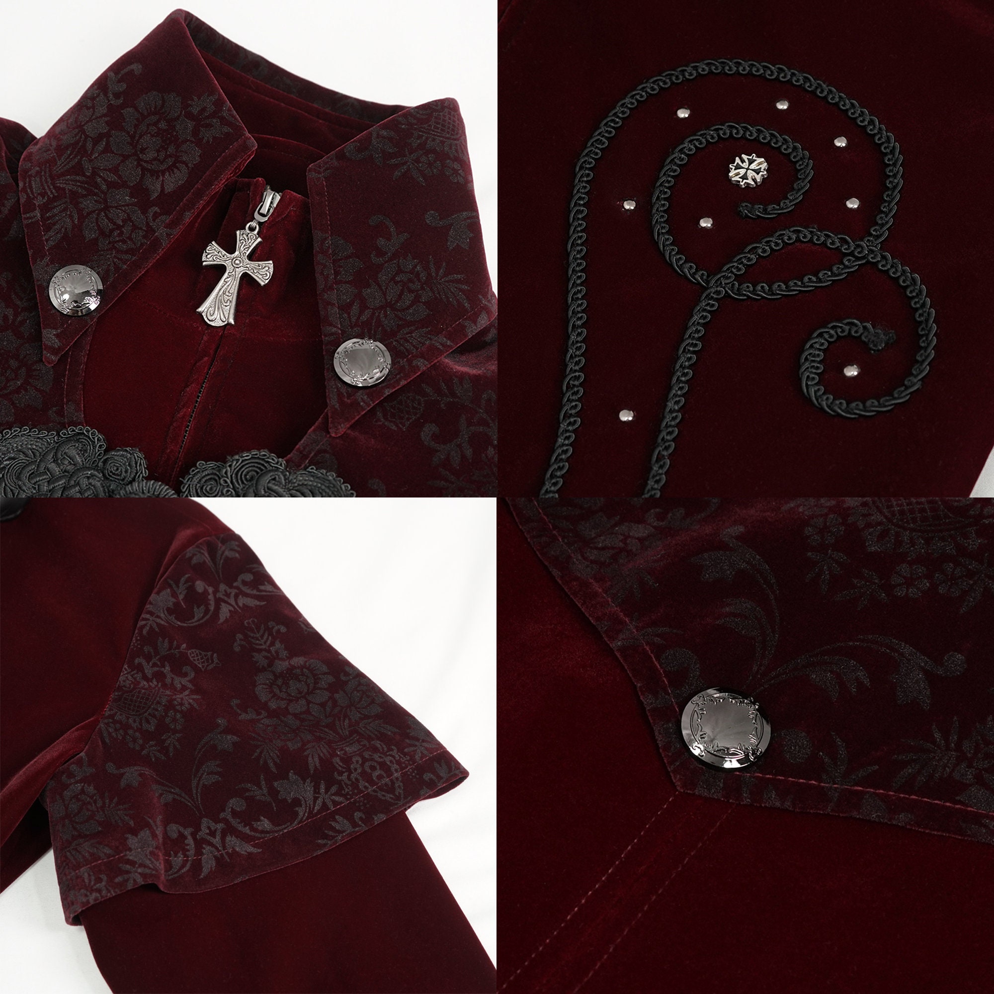 Gorgeous Gentlemen Stand Collar Gothic Velveteen Coat Vintage - Etsy Gorgeous Gentlemen Stand Collar Gothic Velveteen Coat Vintage - Etsy