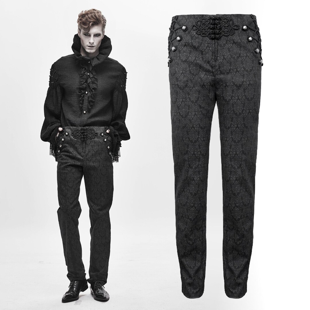 Men's Gothic Party Dress up Fancy Costume Patterned Trousers - Etsy
