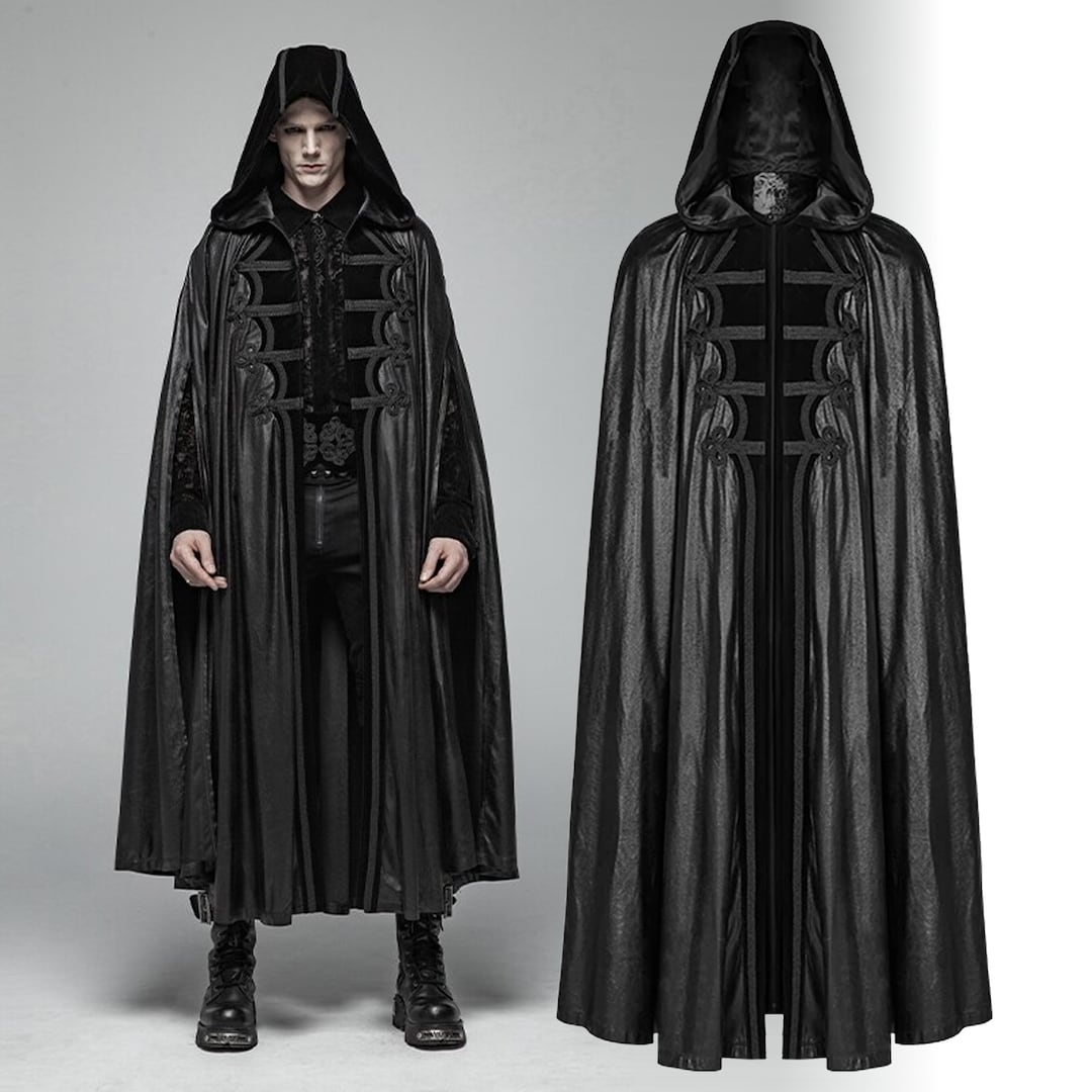 Gothic Retro Mystic Haloween Cloak, Vampire Hooded Long Cape - Etsy