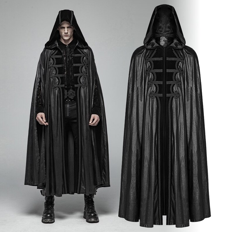 Gothic Retro Mystic Haloween Cloak, Vampire Hooded Long Cape - Etsy