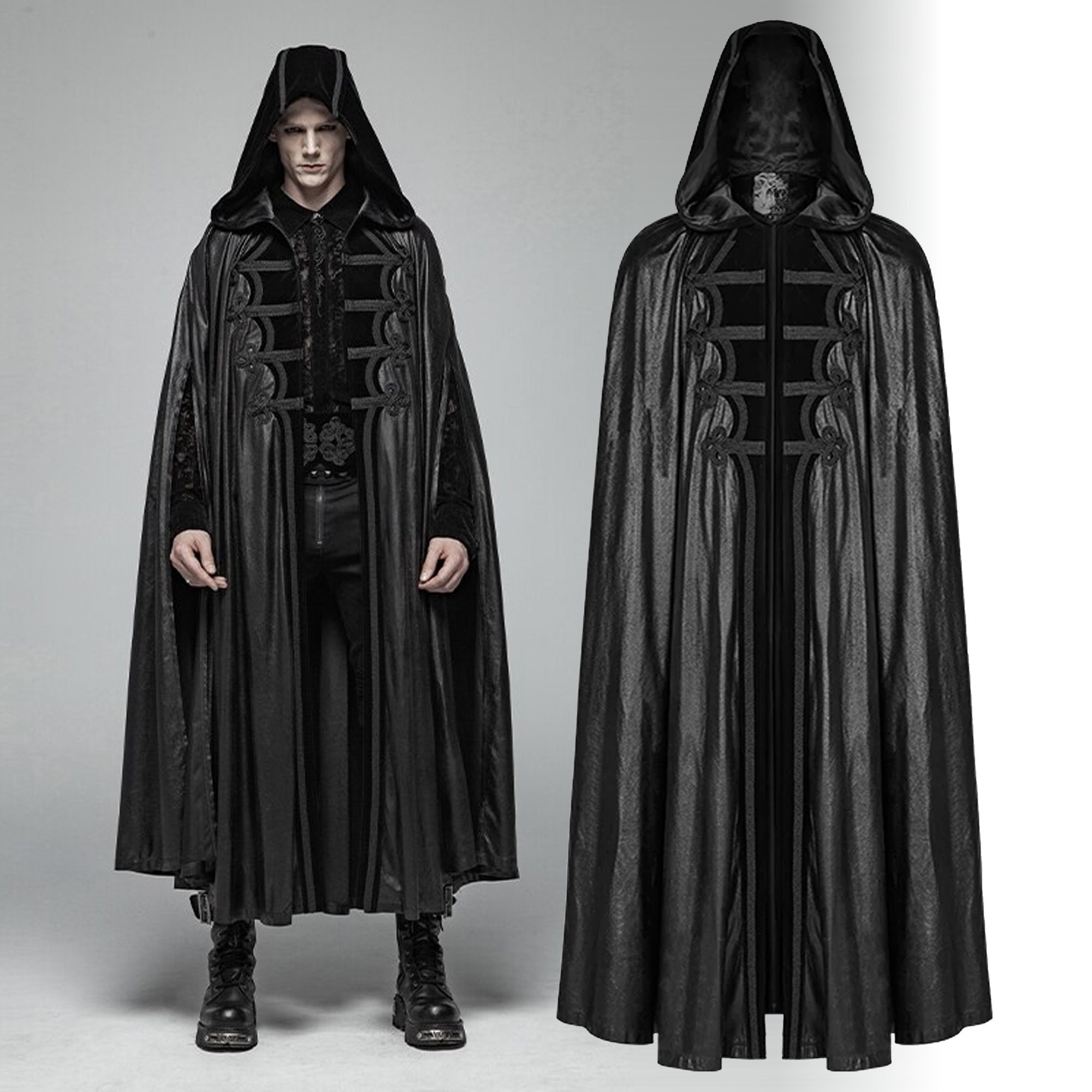 Gothic Retro Mystic Haloween Cloak, Vampire Hooded Long Cape - Etsy