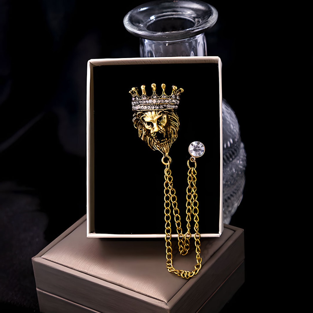 Lion and Wolf King Brooch Male Brooch Macho Brooch - Etsy