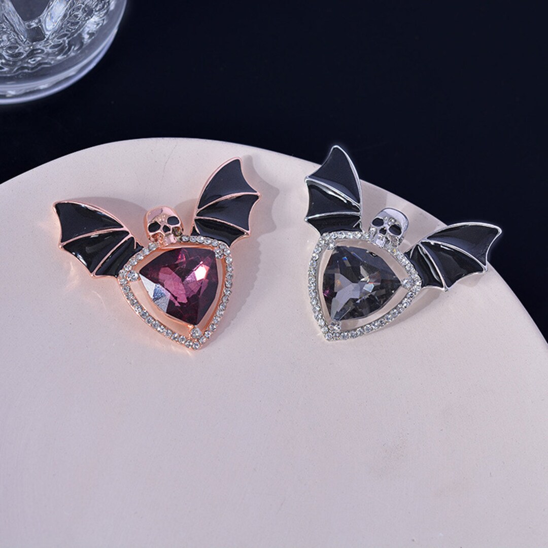 Skull and Gem Brooch Interesting Brooch - Etsy