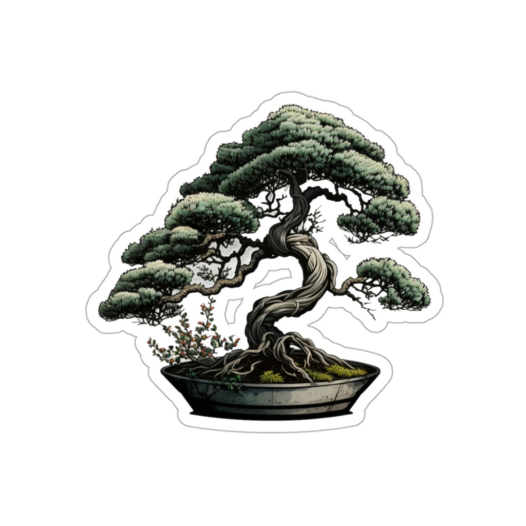 Bonsai - Die-cut Stickers 3x3 - Etsy