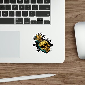 Worship the Pineapple - Tropical Goth Pineapple Skull Decal - Durable ...