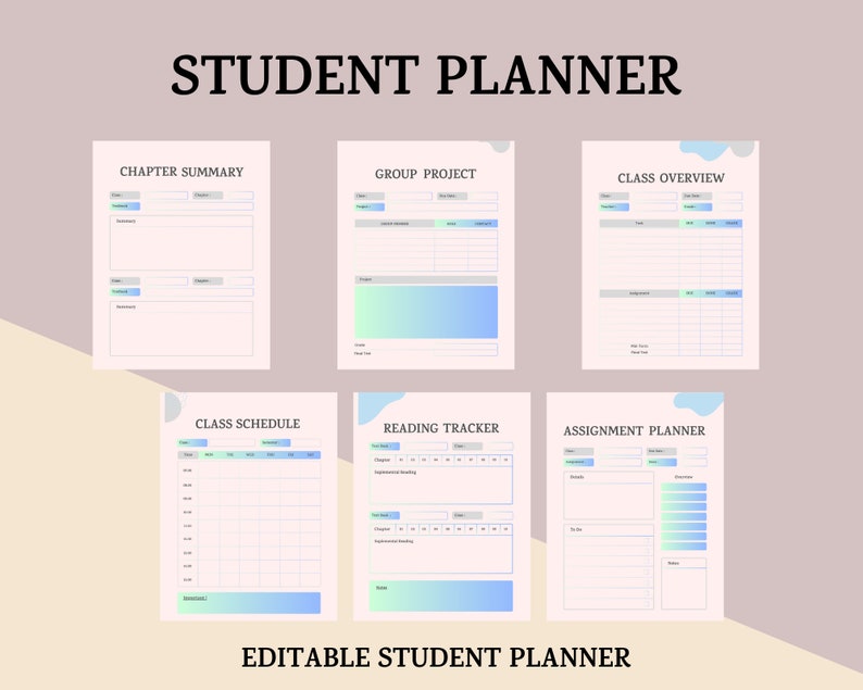 Student Digital Planner 2024 2025 Goodnotes Planner Notability Planner ...