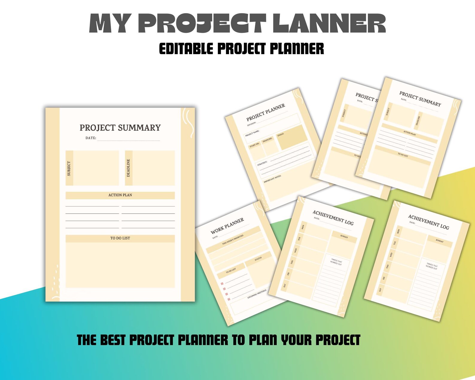 Project Planner Printable Productivity Planner Personal Project ...