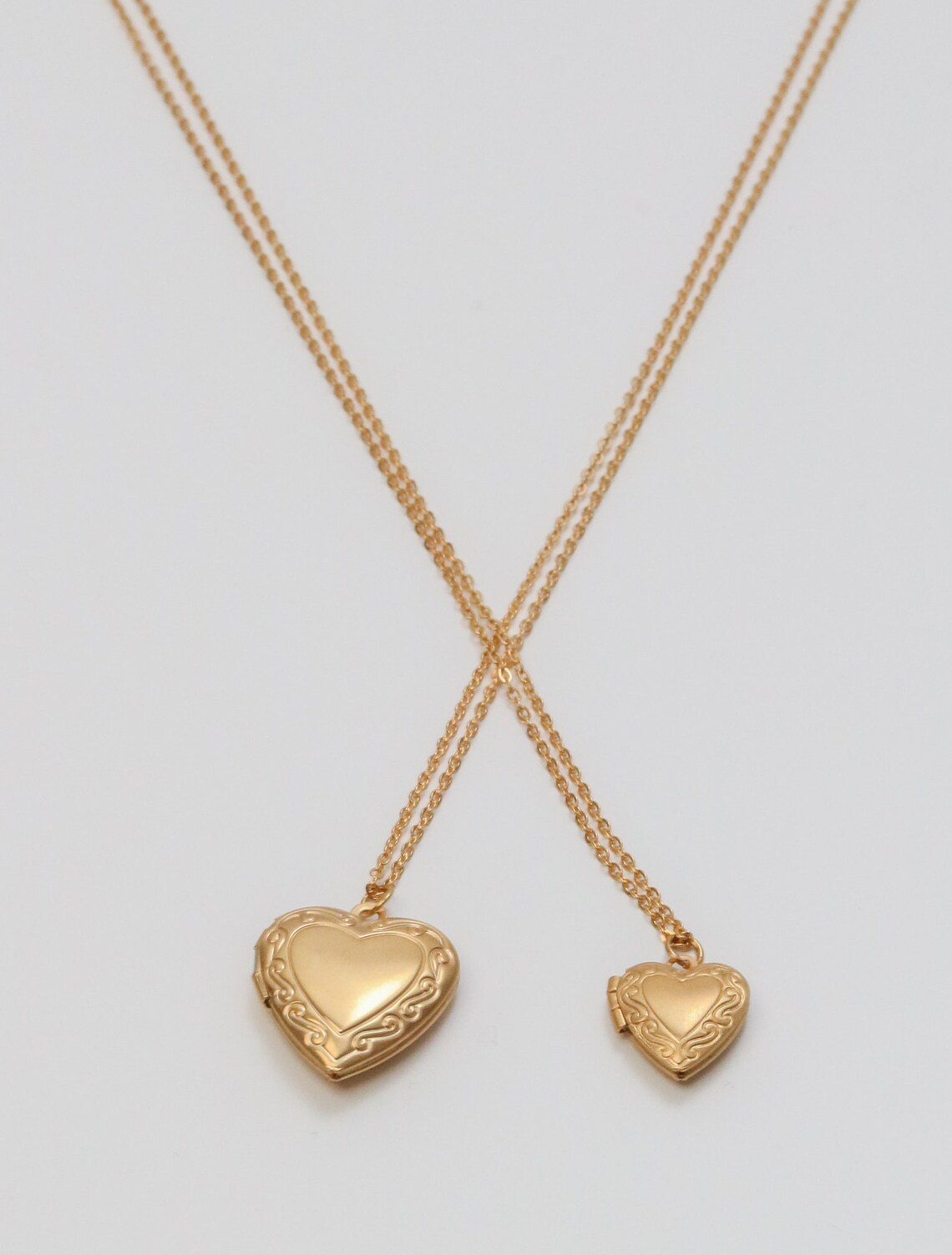 Heart Shaped Photo Locket 18K Gold Plated Picture Necklace - Etsy