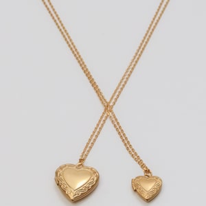 Heart Shaped Photo Locket, 18K Gold Plated Sterling Silver Necklace ...