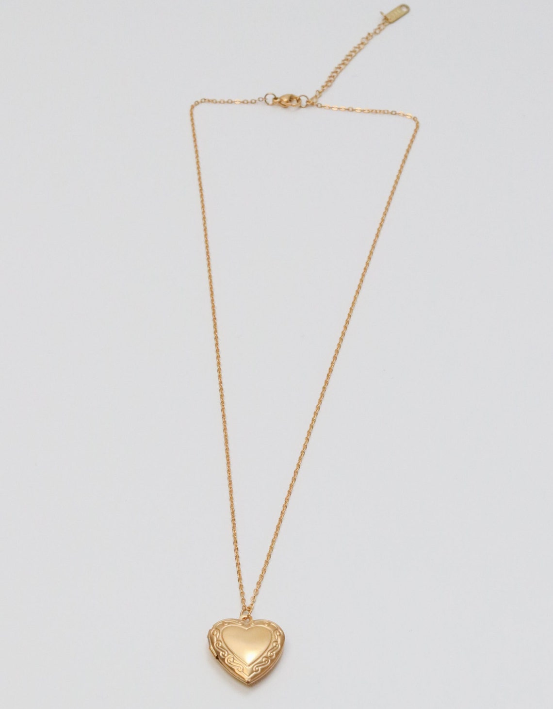 Heart Shaped Photo Locket 18K Gold Plated Picture Necklace - Etsy