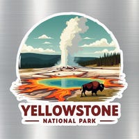 Yellowstone National Park Capitol Y Fridge Magnet - Etsy