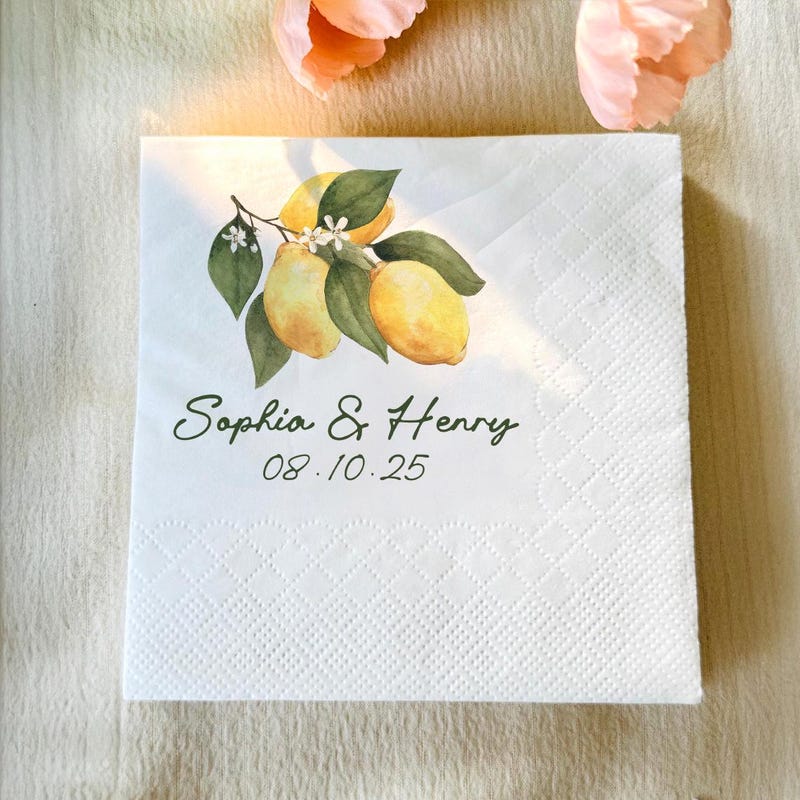 Lemon Paper Napkins - Etsy