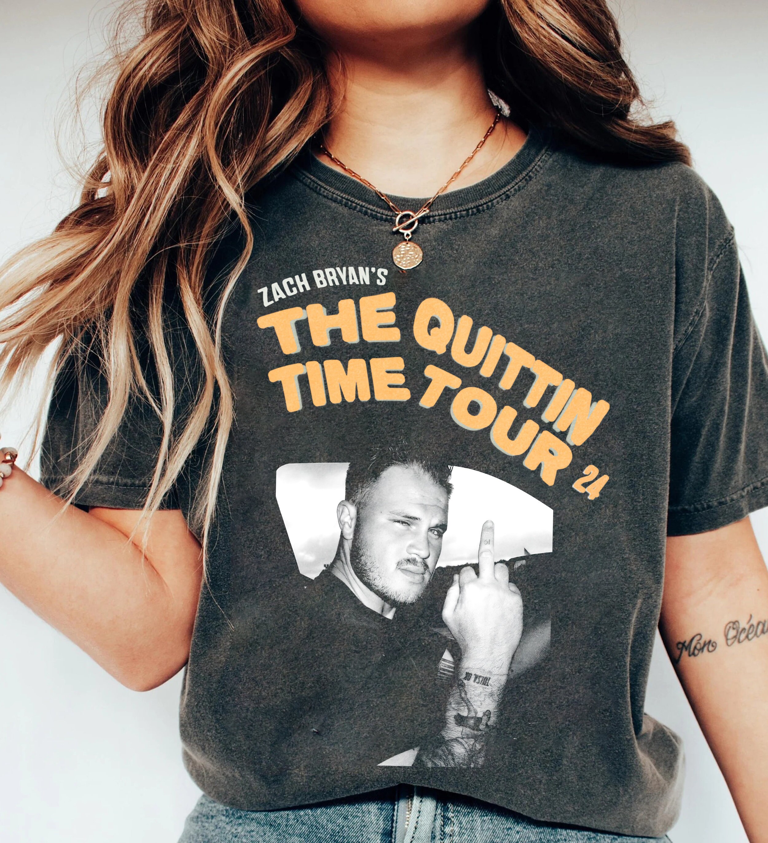 Zach the Quittin Time Tour Tshirt, Gift Fan, Retro Zach Shirt,zach Graphic Bryan T-shirt, Zach ...