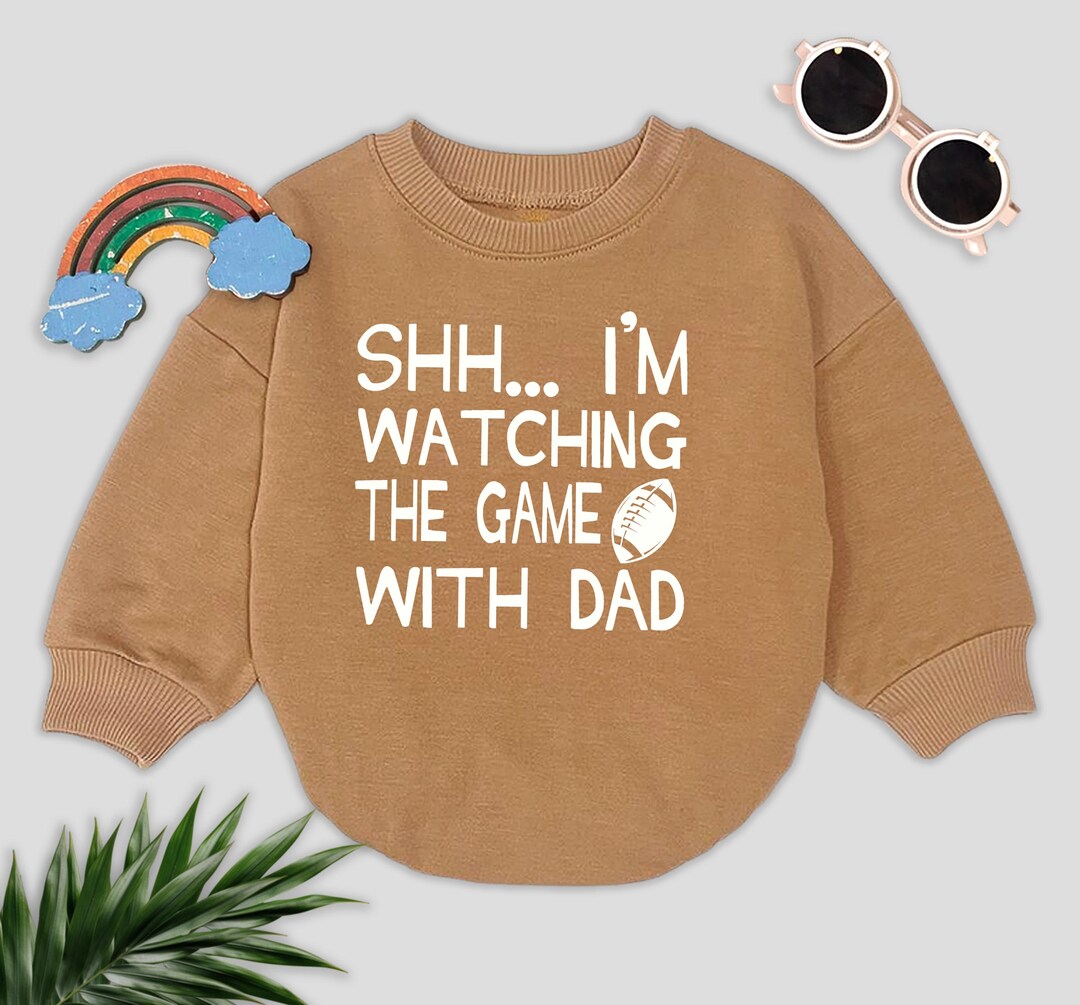 Shh... I'm Watching the Game With Dad Baby, Newborn Gift Keepsake ...