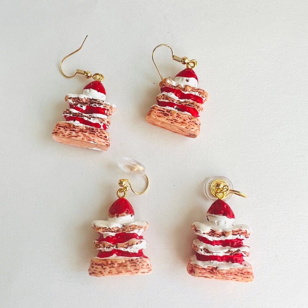 Kawaii Cake Earring - Cute Resin Cake Earrings - Food Earrings - Cake ...