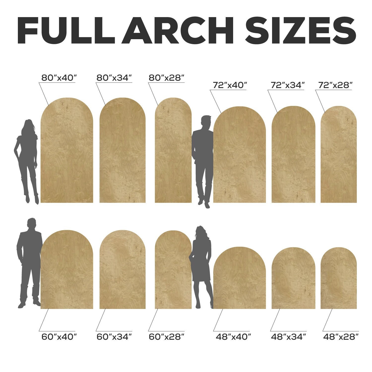 BACKDROP WOOD PANELS Collapsible Full Arch Right and - Etsy