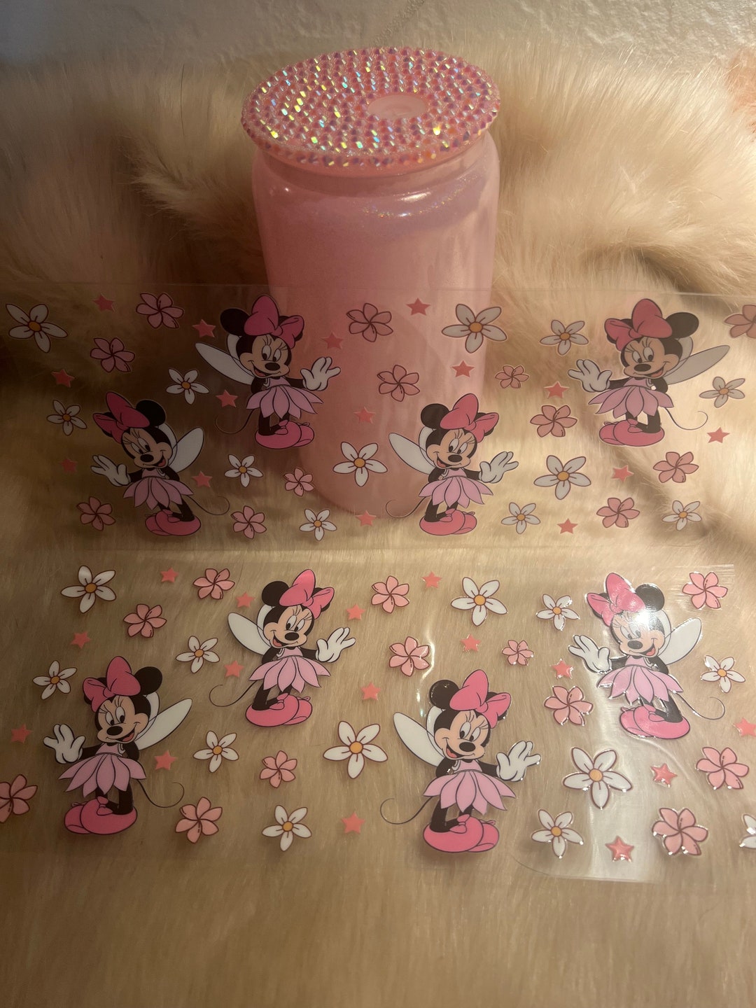 Minnie Mouse Pink UVDTF Vinyl Cup Wrap - Etsy