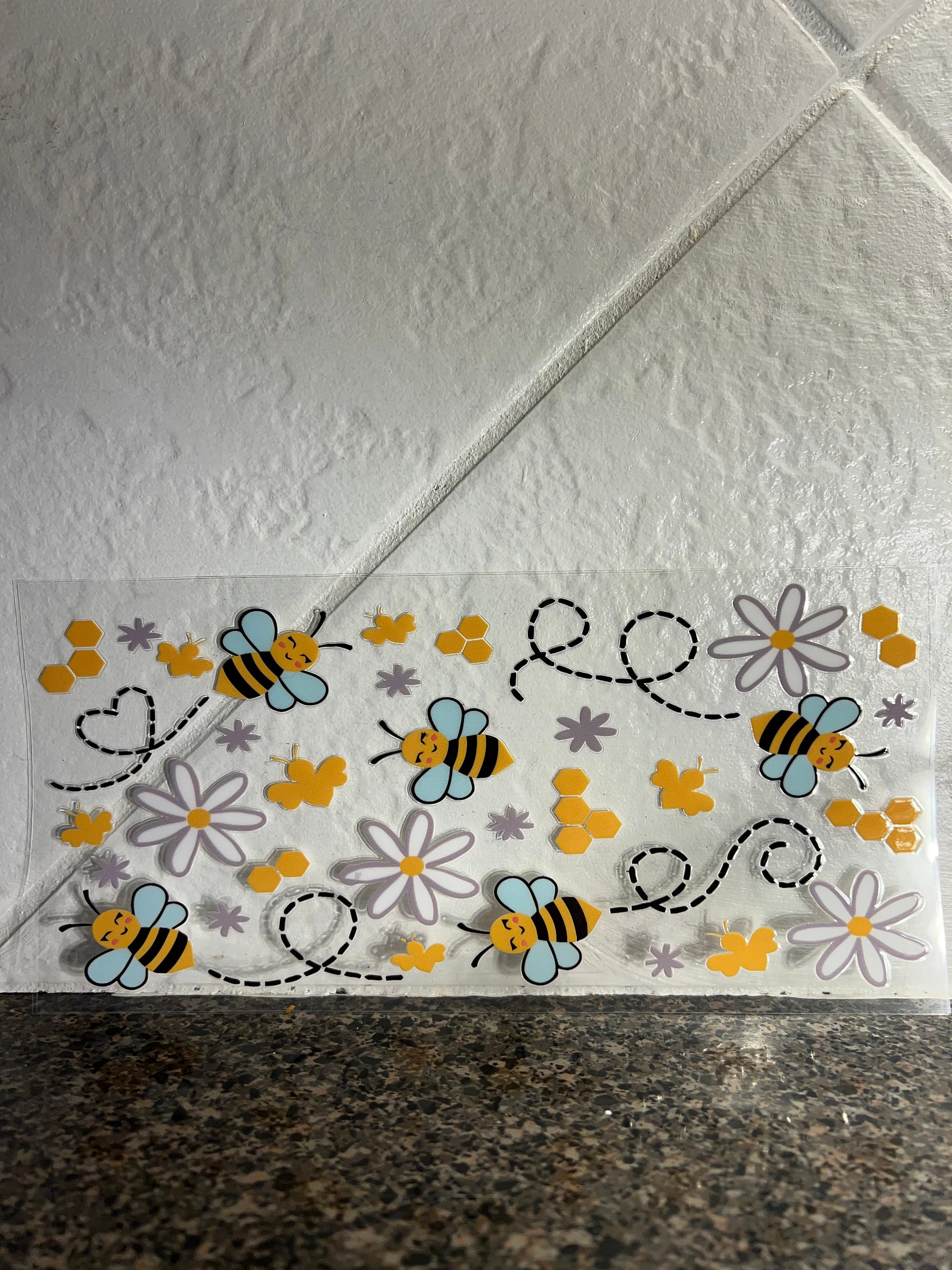 UVDTF Vinyl Cup Wrap Bees and Daisy - Etsy