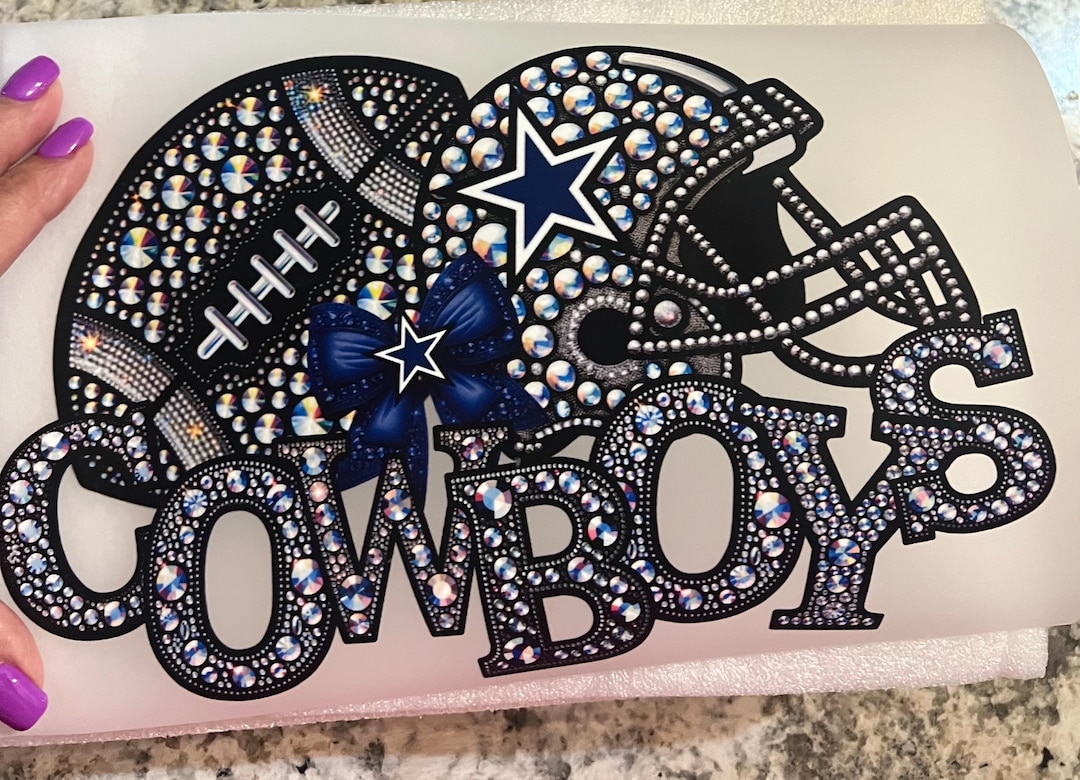 DTF Heat Transfer Vinyl Dallas Cowboys Football Rhinestone - Etsy