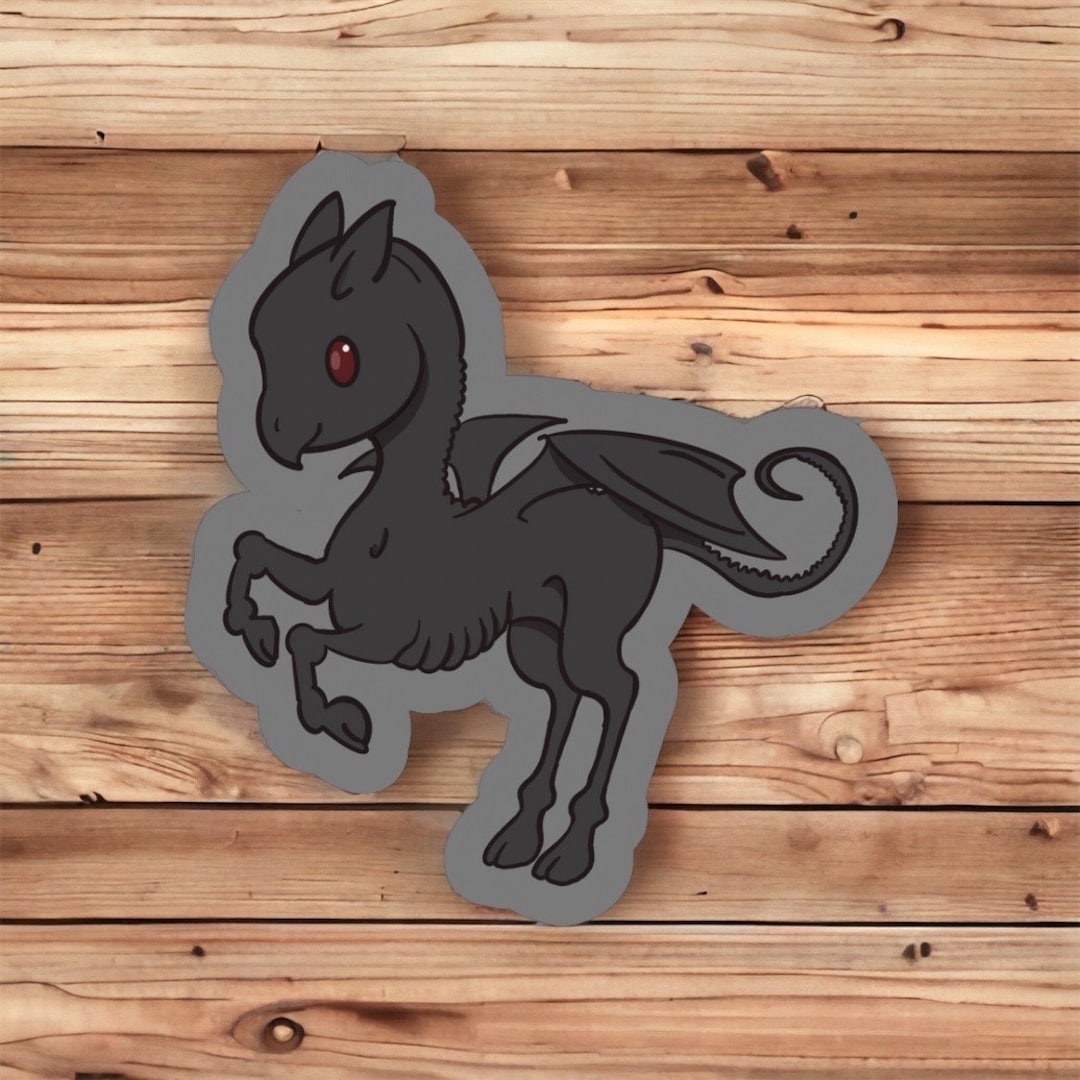 Custom Thestral Vinyl Sticker - Etsy