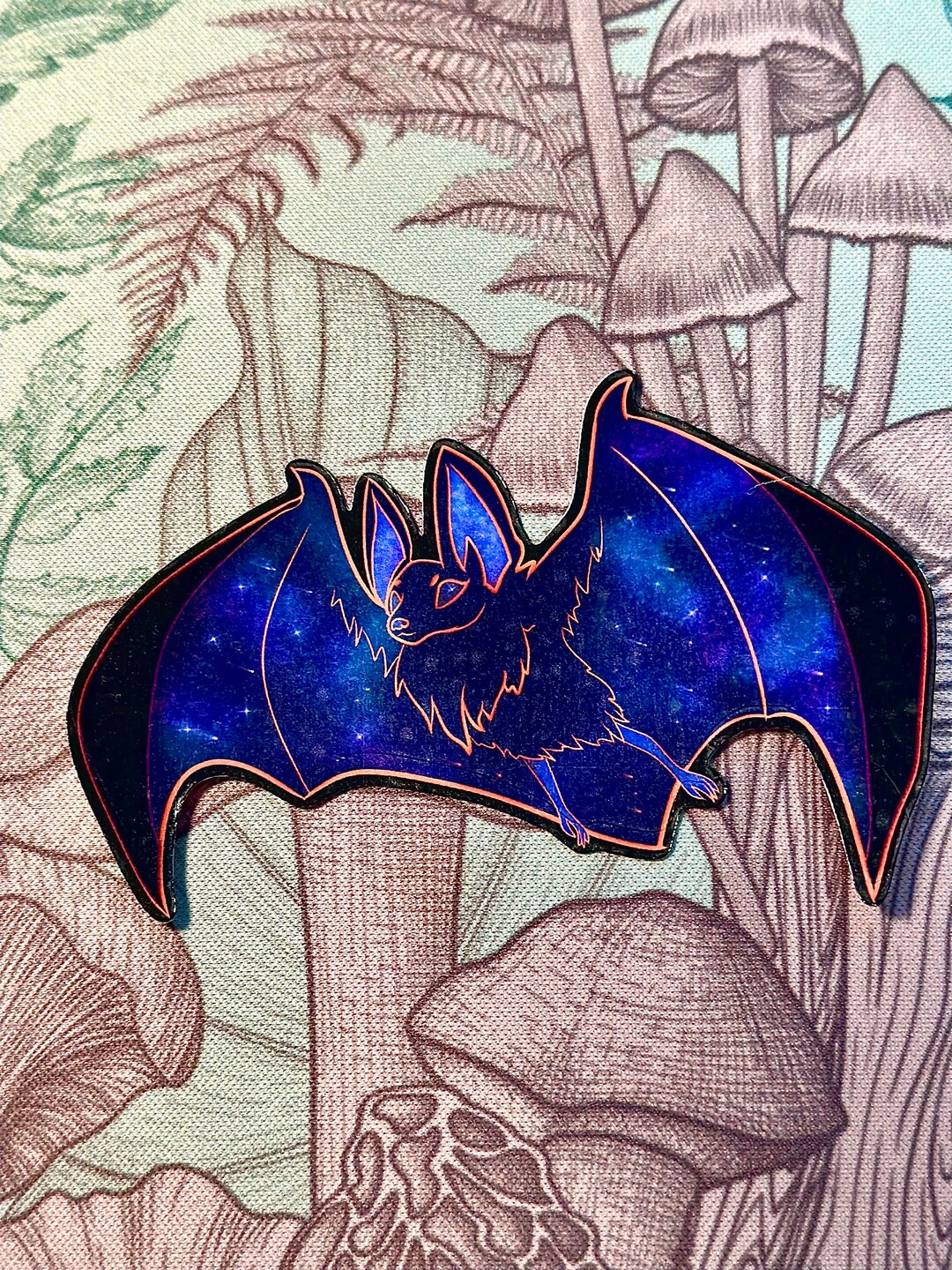 Custom Galaxy Night Sky Bat Sticker - Etsy