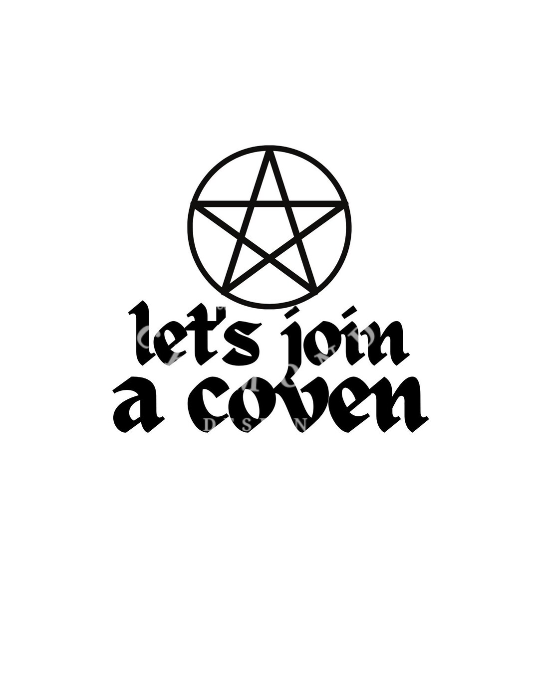 Lets Join a Coven SVG With and Without Pentagram / Witch SVG/ Pentagram ...
