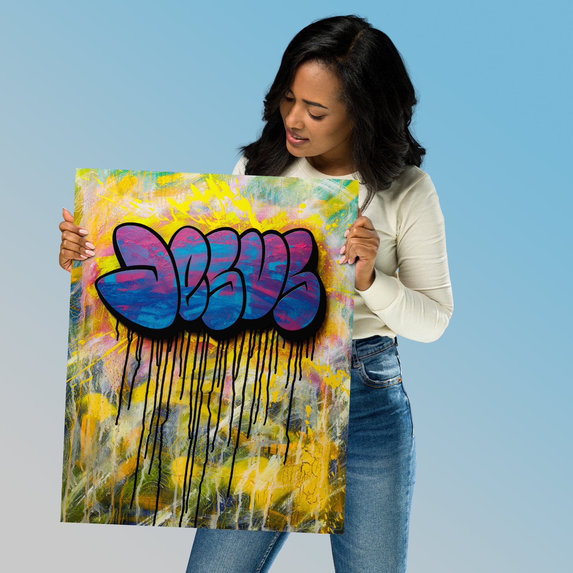 JESUS Throwie Original Art Poster - Etsy