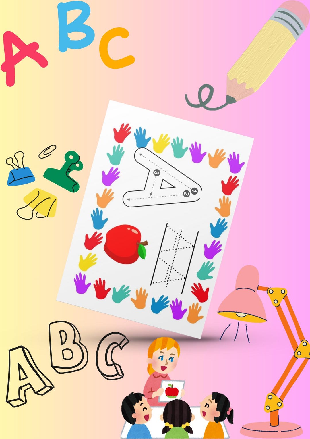 Pre-k Alphabet Tracing Worksheet – Printable- - Etsy UK