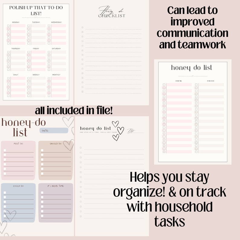 Honey Do List Check List Download to Do Printable Check List Pdf ...