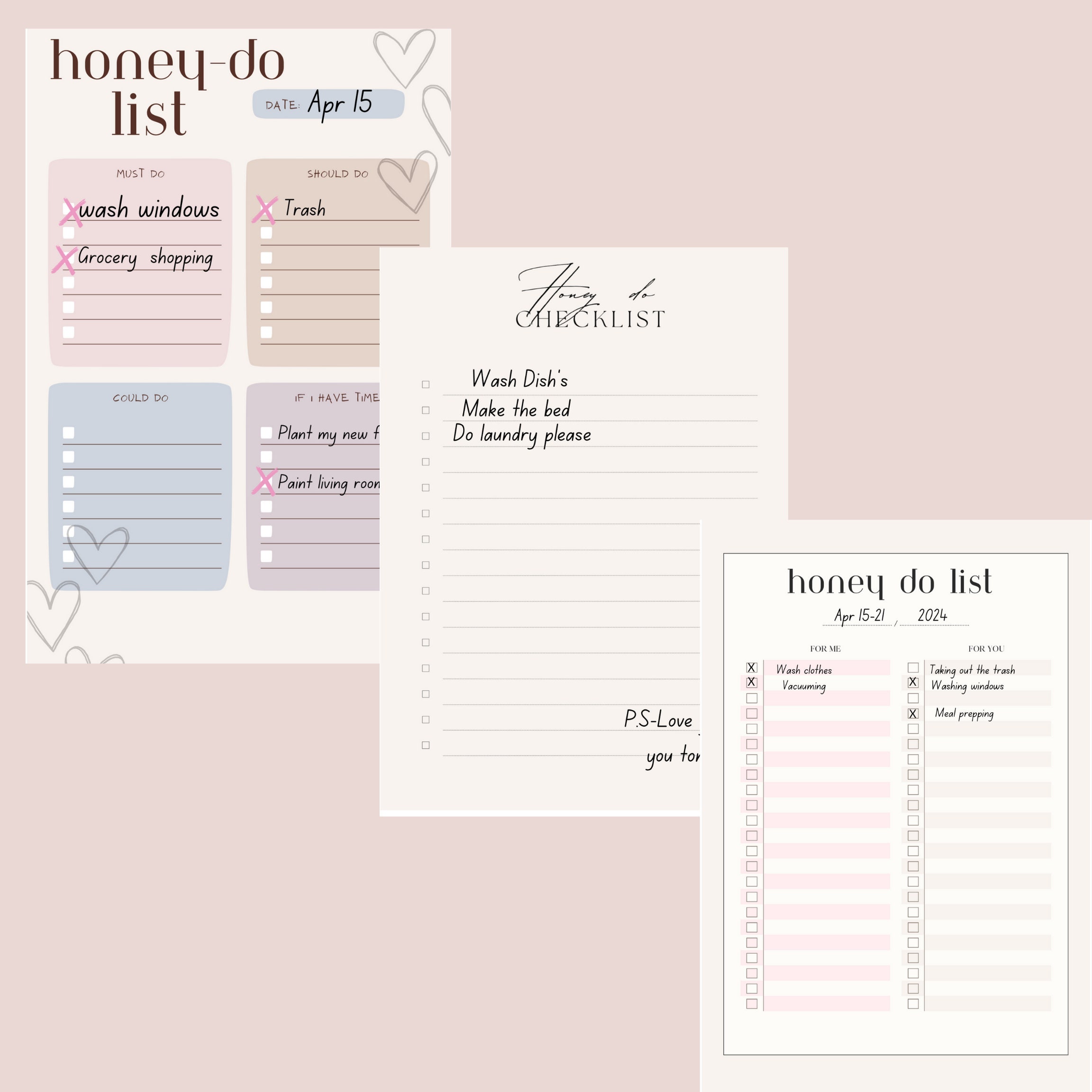 Honey Do List Check List Download to Do Printable Check List Pdf ...