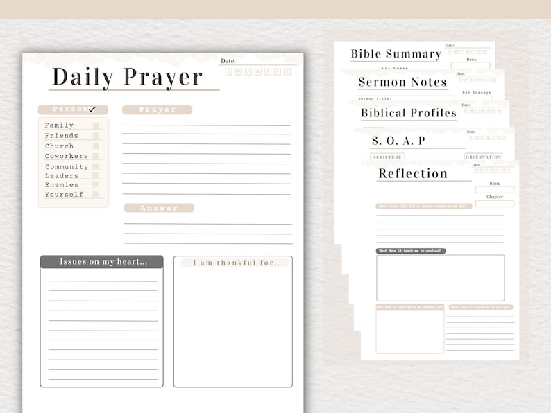 Digital Bible Study Printable Digital Bible Template - Etsy Australia