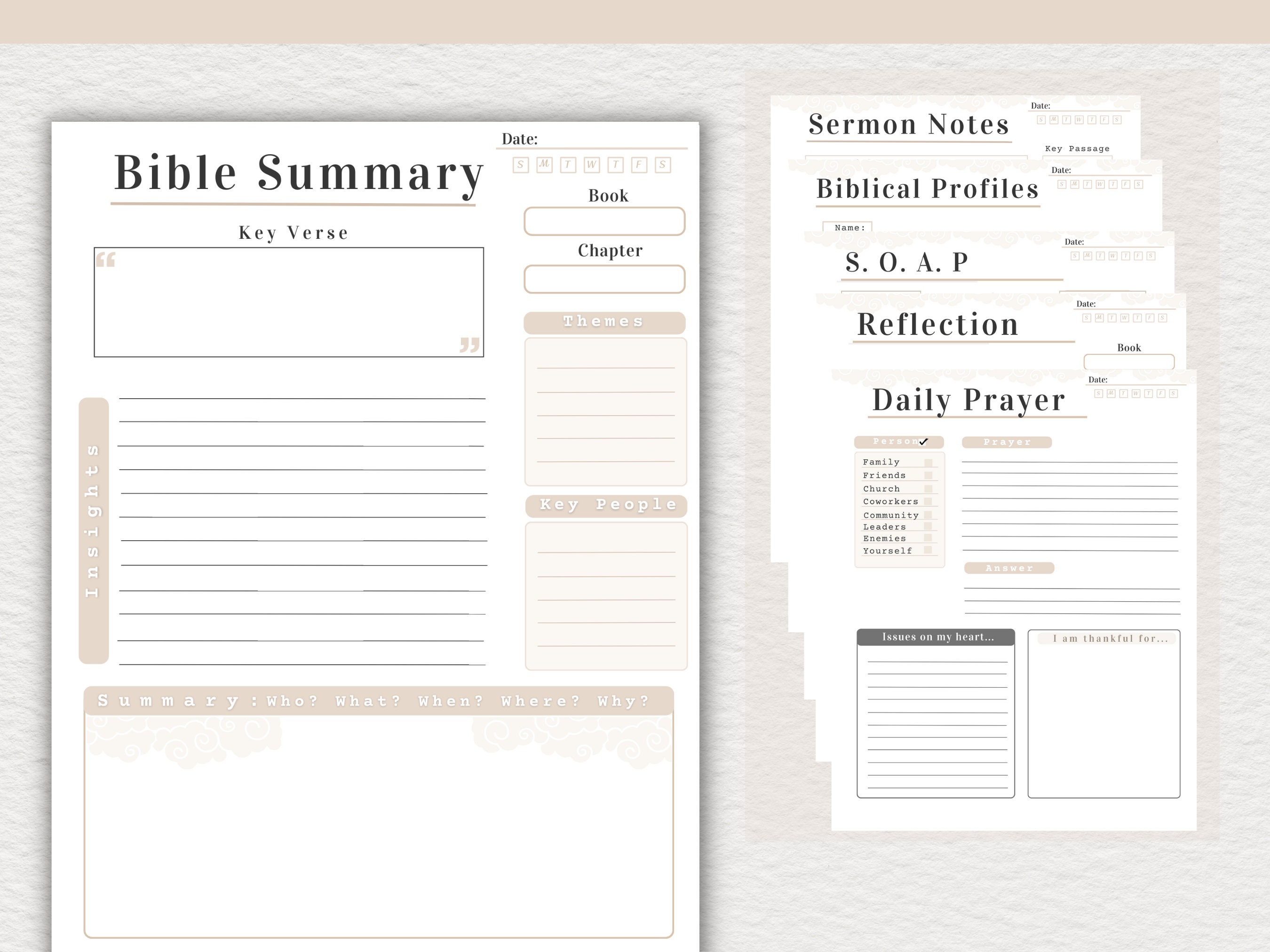 Digital Bible Study | Printable | Digital Bible Template | Bible ...